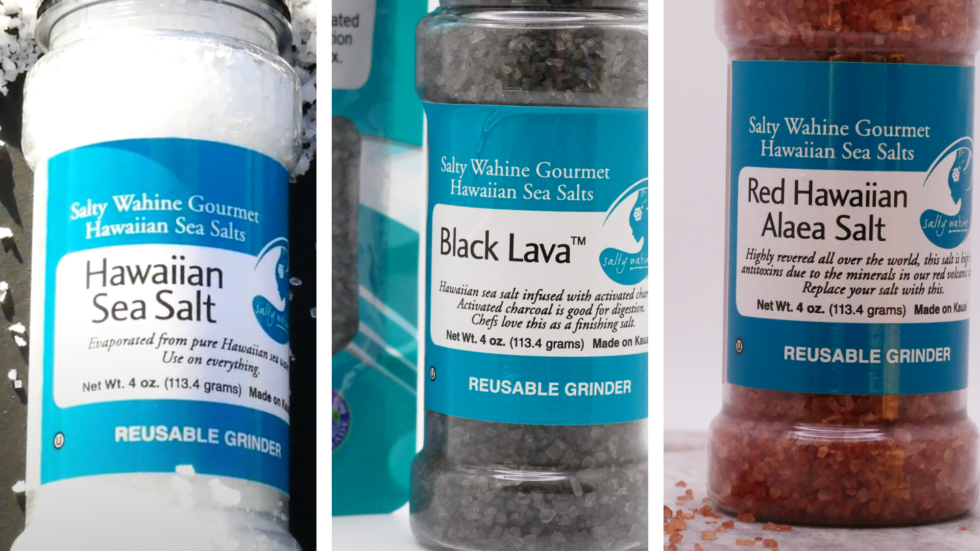 The Big Three: Hawaiian Sea Salt, Black Lava, & Red Alaea Sea Salt ...